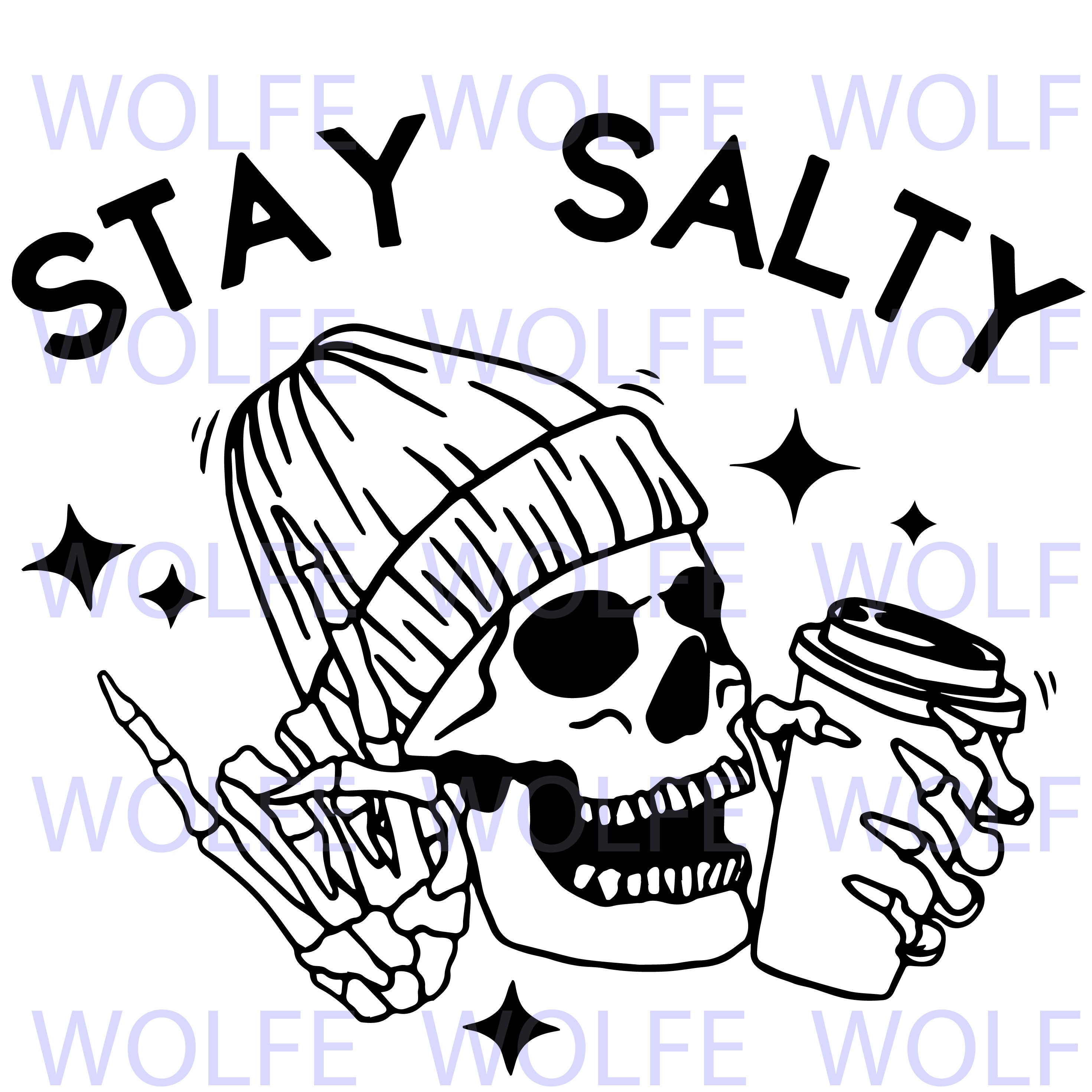 Stay Salty Skeleton PNG, SVG, and AI File Bundle - Etsy