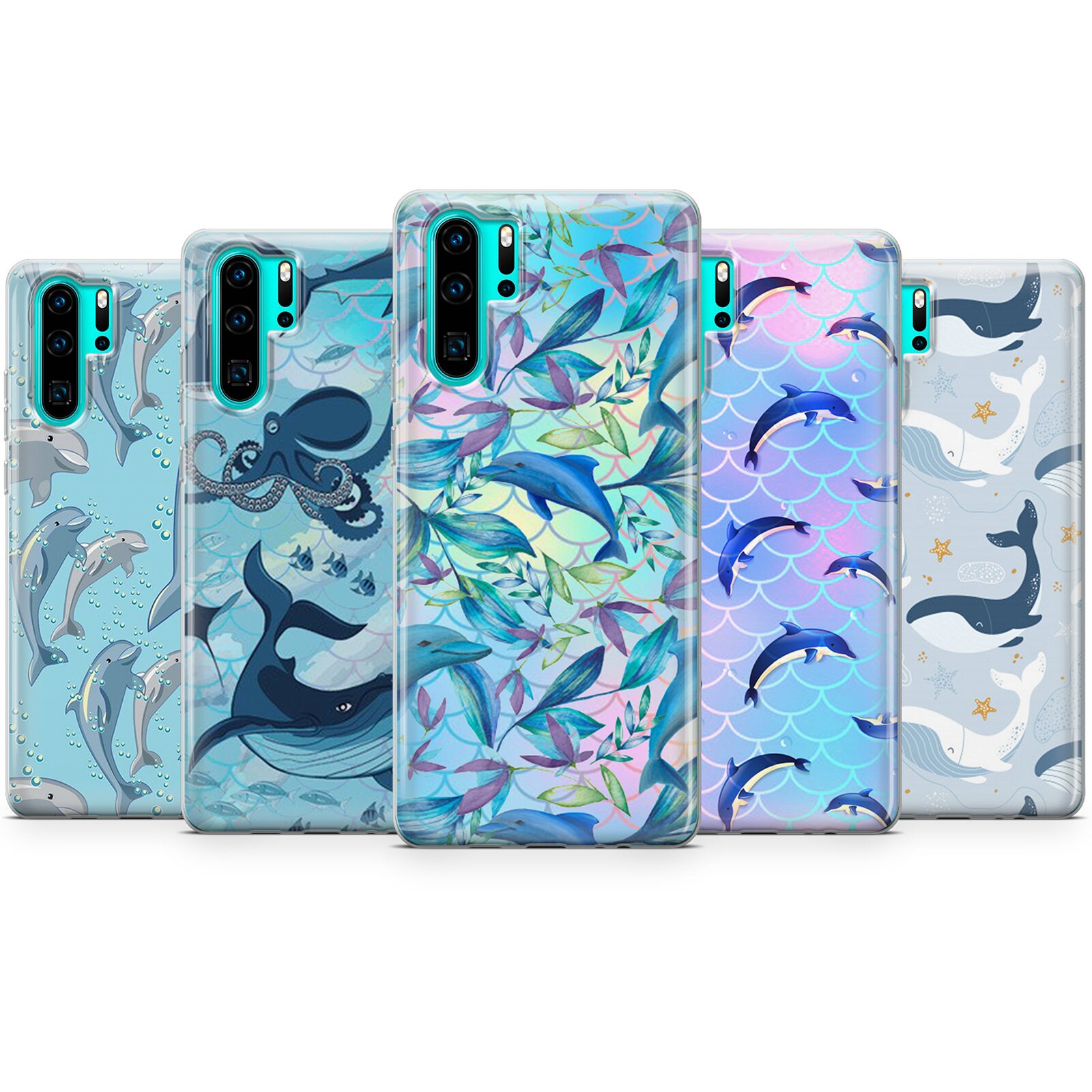 Dolphin Blue Whale Sea Ocean Shell Phone Case Cover for iPhone | Etsy