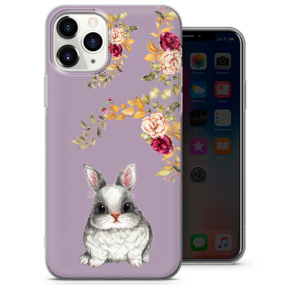 Cute Little Bunny Case Cover for iPhone 13, 4, 5, 6, 7, 8, 11, 12, X/XS ...