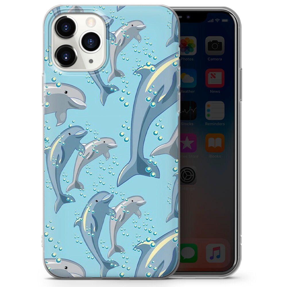 Dolphin Blue Whale Sea Ocean Shell Phone Case Cover for iPhone | Etsy
