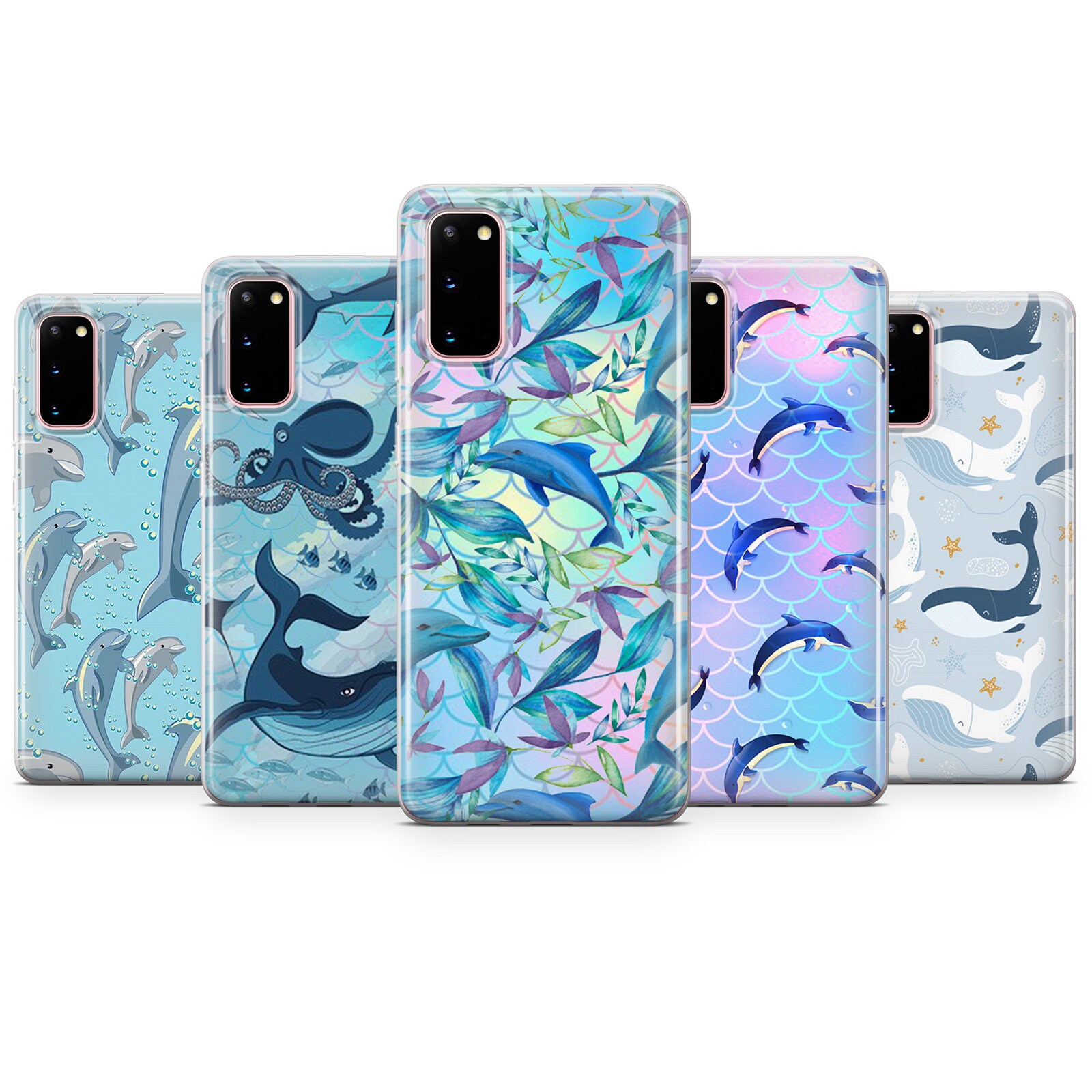 Dolphin Blue Whale Sea Ocean Shell Phone Case Cover for iPhone | Etsy