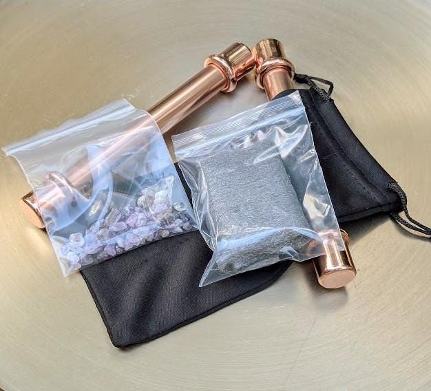 Copper Healing Rods With Amethyst Crystals: Hand Made for Stress ...