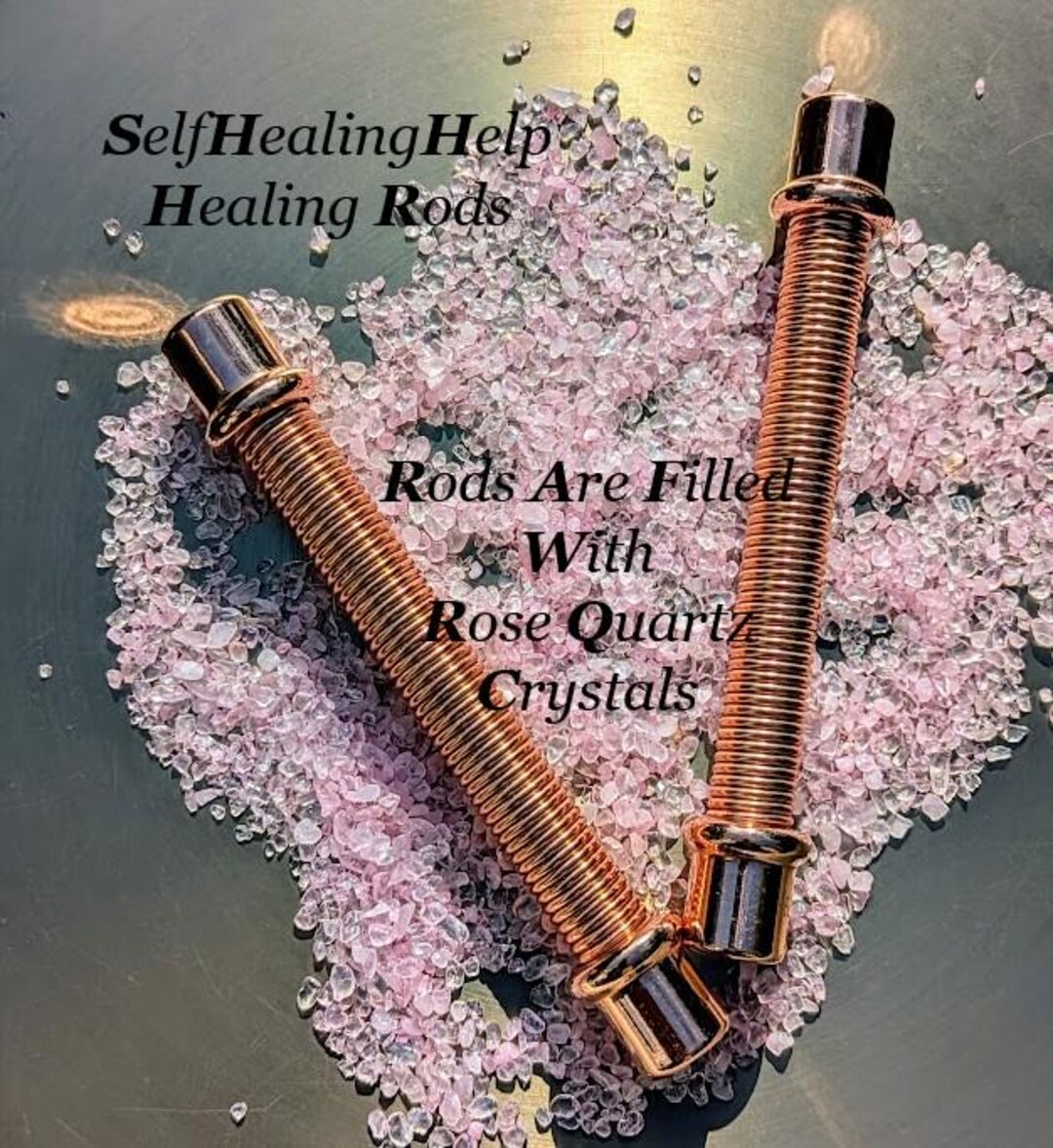 Two Copper Healing Rods, for Self Healing, Stress, Energy Balancing ...