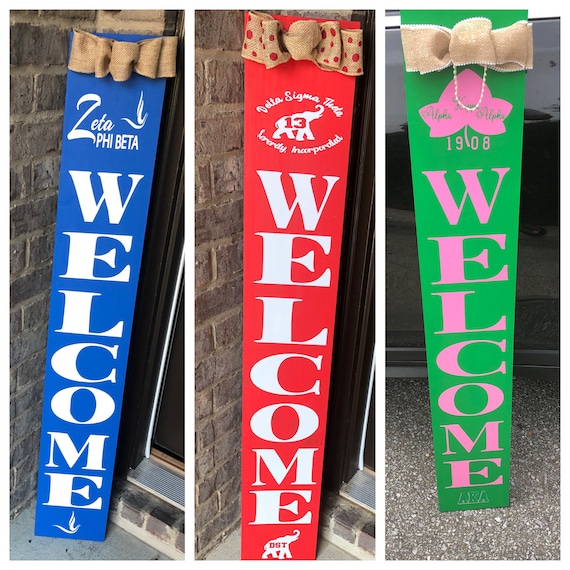 Delta DST Alpha Kappa Alpha Zeta Phi Beta Welcome sign | Etsy