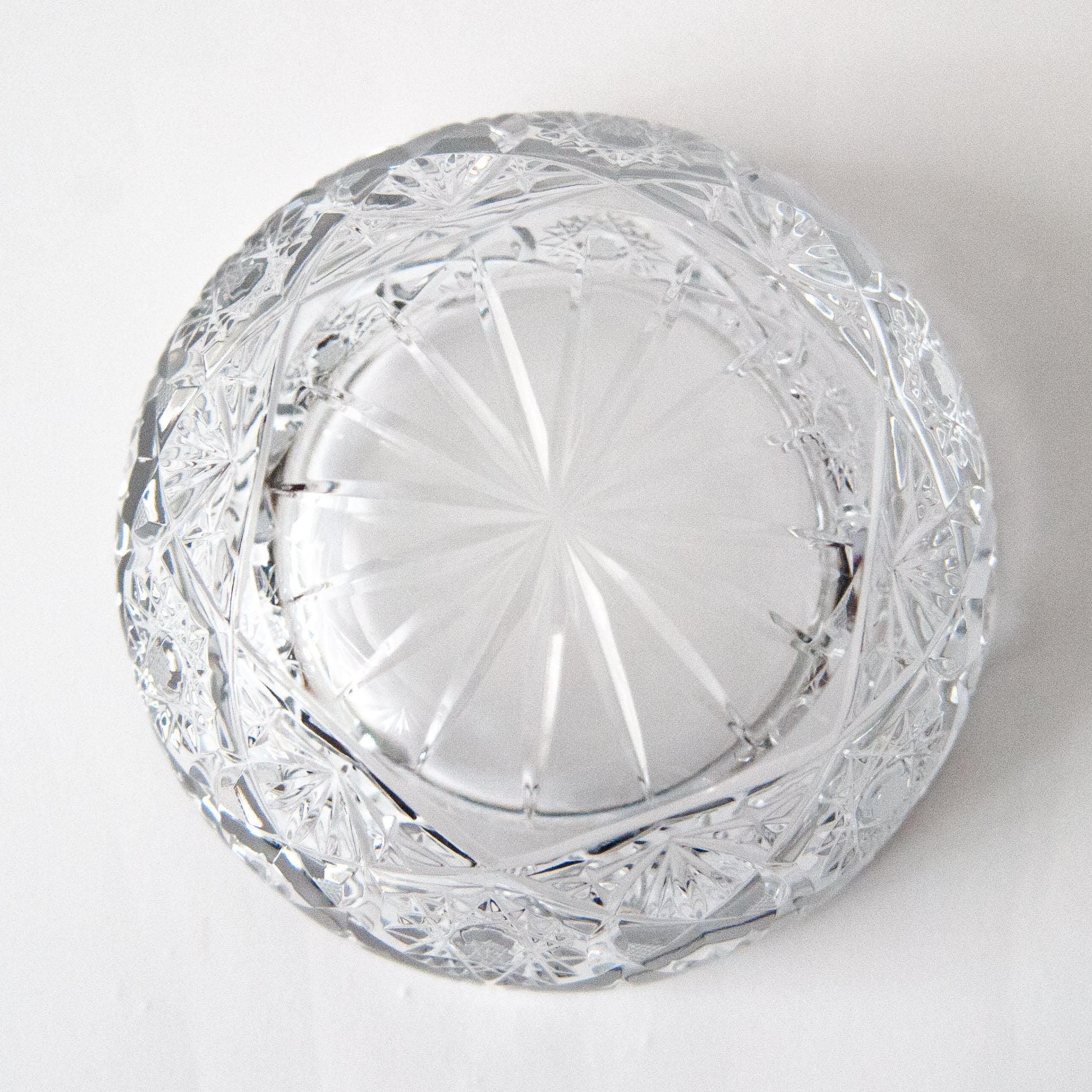 Vintage Large 6.25" Cut Glass Crystal Star Pattern Heavy Ashtray - Etsy