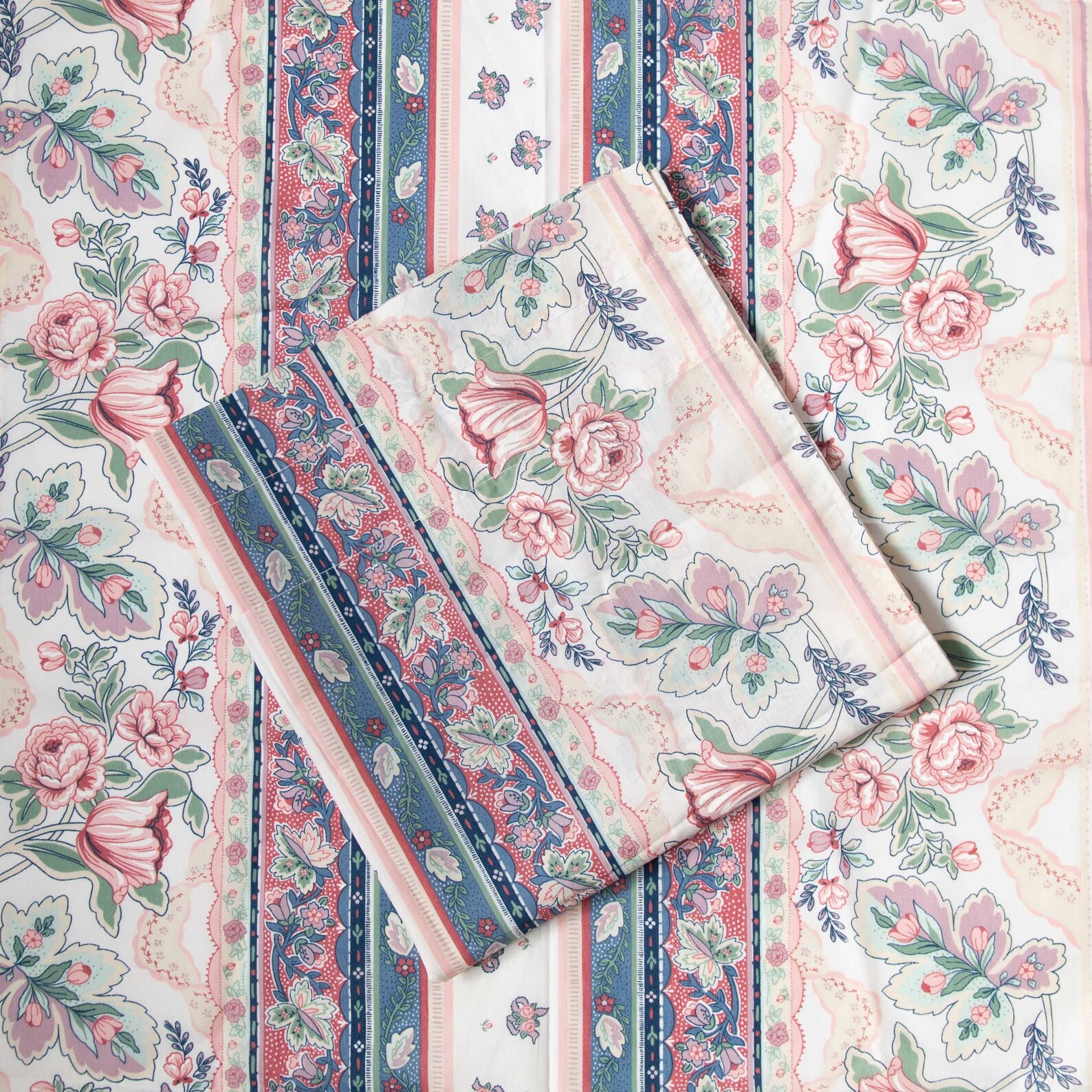 Set of 2 Vintage Floral Cottagecore Farmhouse Curtain Panels 64" Long ...