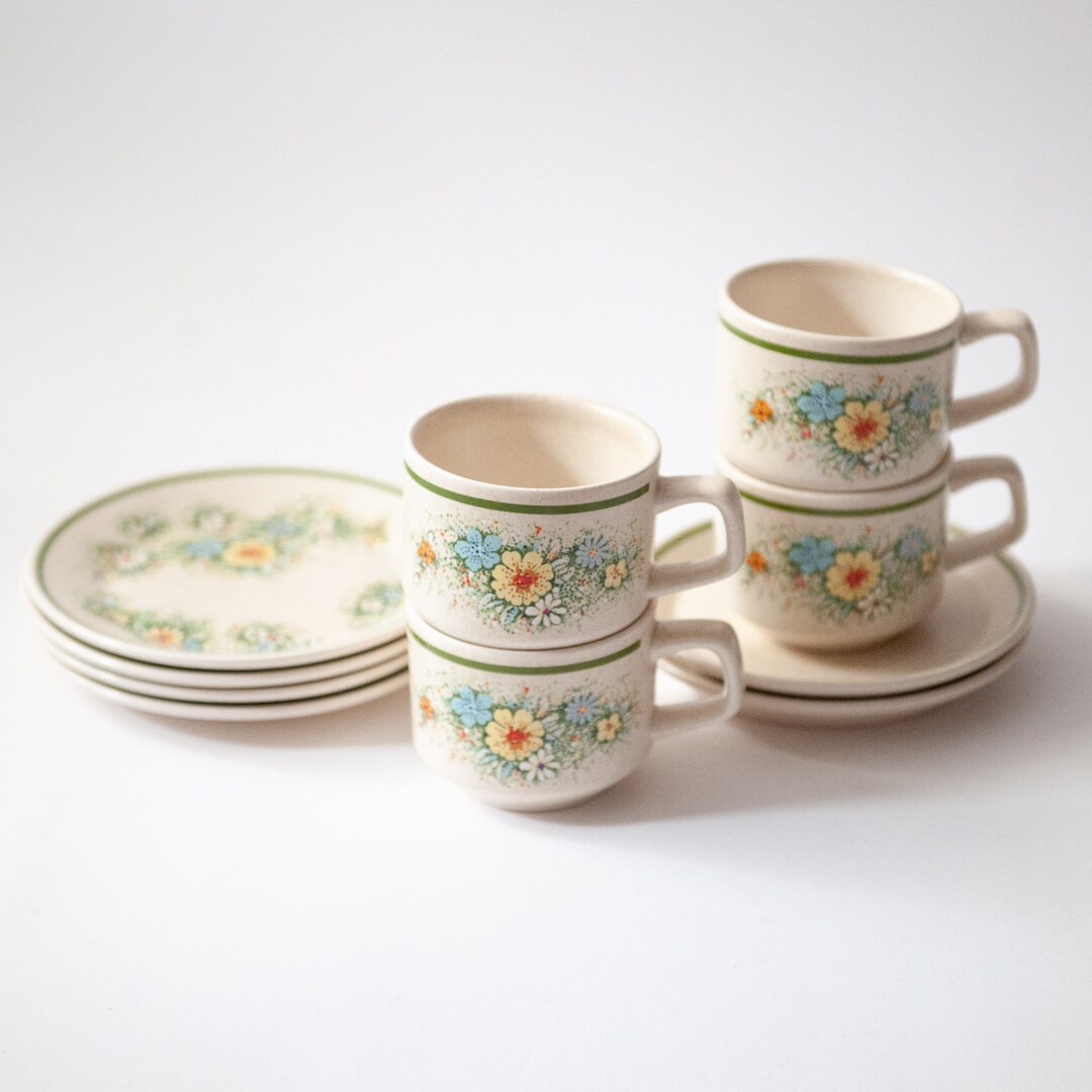 Vintage 80s Lenox Temper-ware Floral Fantasy Speckled Stoneware Mug ...