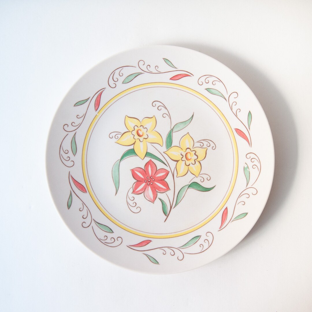 Vintage Harmony House Floral "sommerset" Pattern Melmac 10" Dinner ...