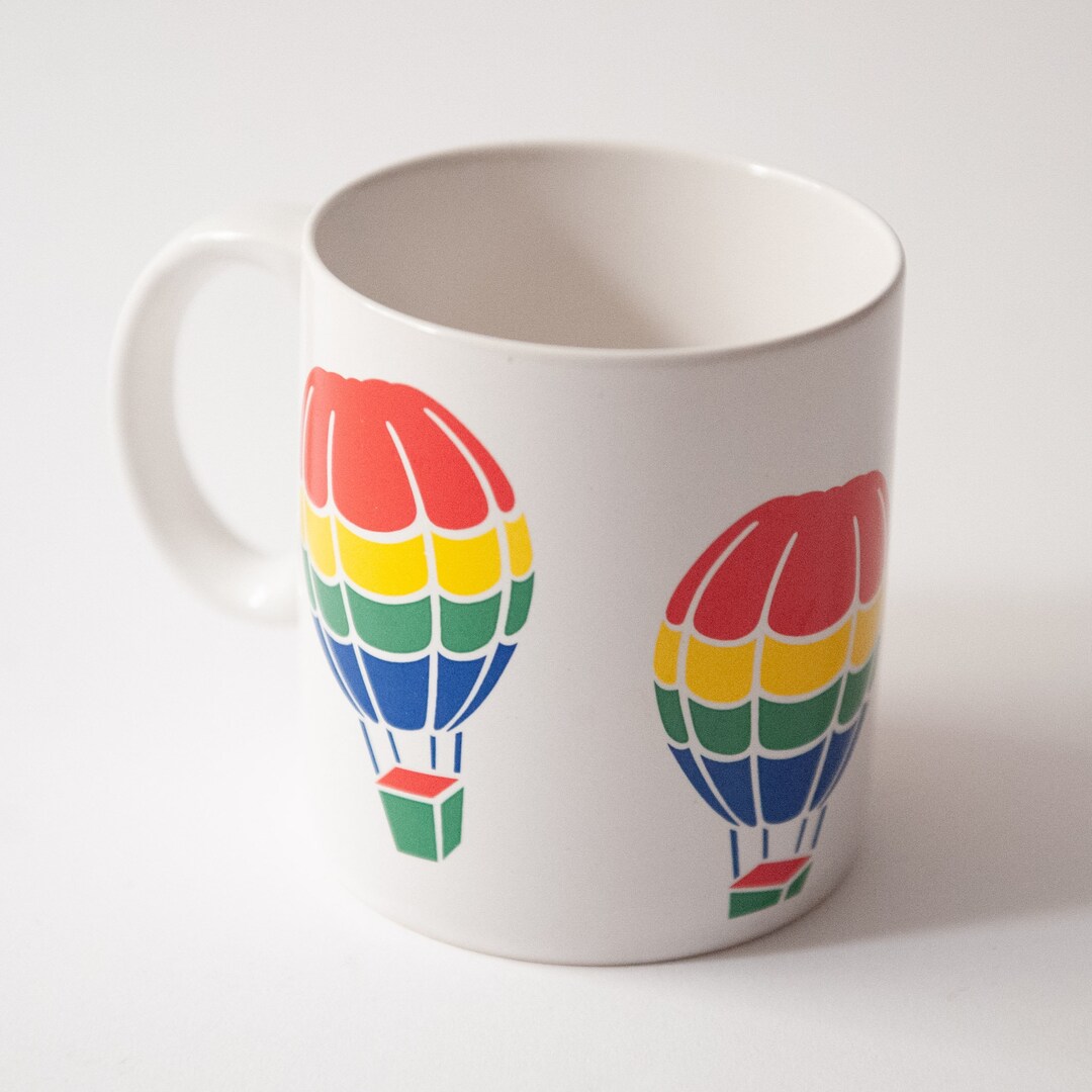 Vintage 80s FTD Ceramic Rainbow Hot Air Balloon Mug - Etsy