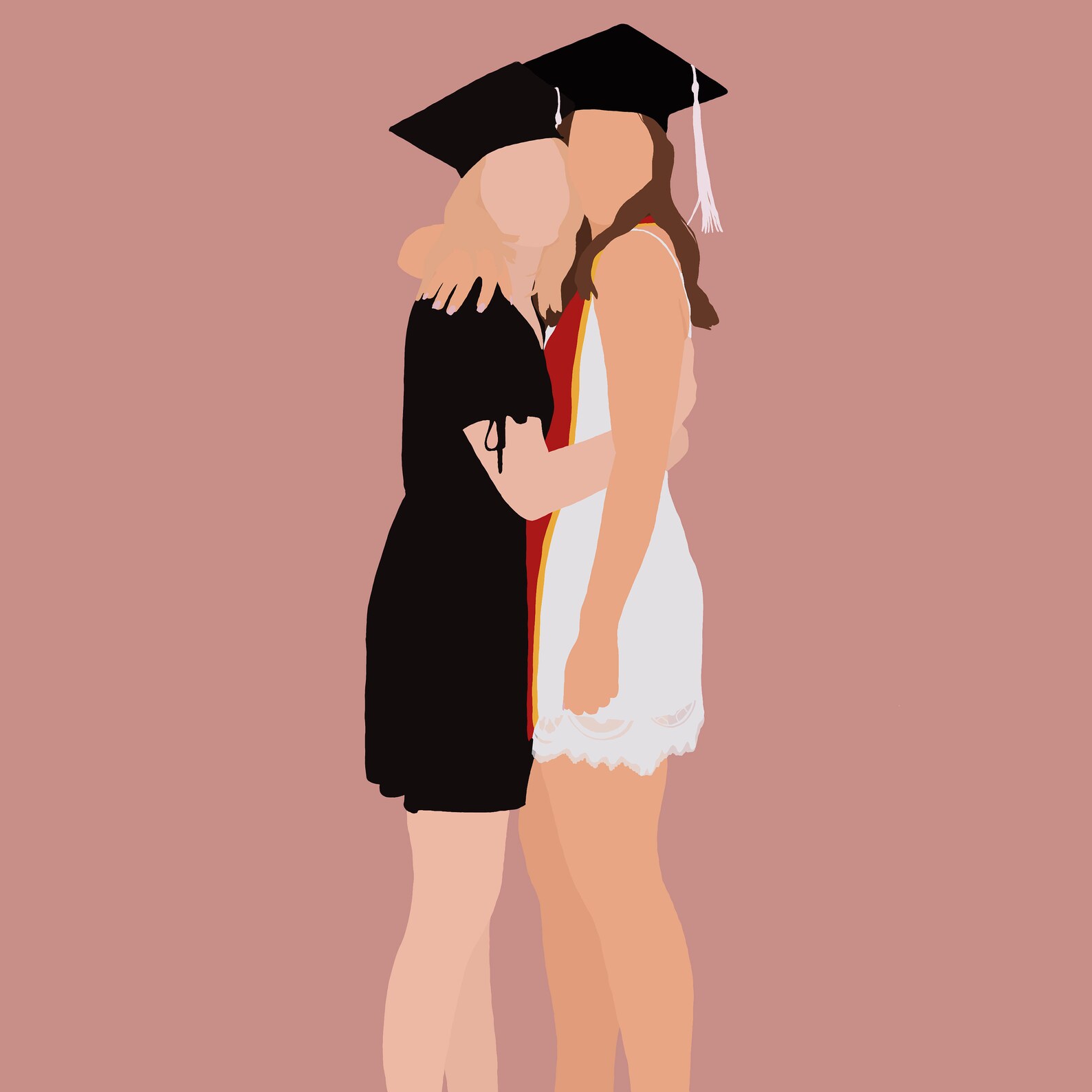 Simple Custom Vector Art Faceless Vector Art Portrait | Etsy