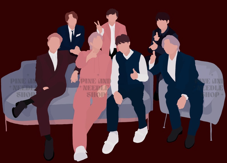 BTS Vector Art - Etsy