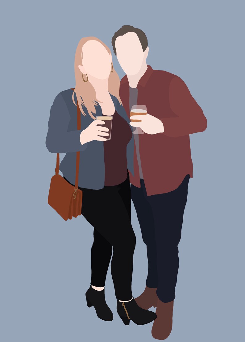 Simple Custom Vector Art Faceless Vector Art Portrait | Etsy