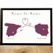 Custom Love Map Printable, Couples Gift, Personalised Map Print Any Two ...