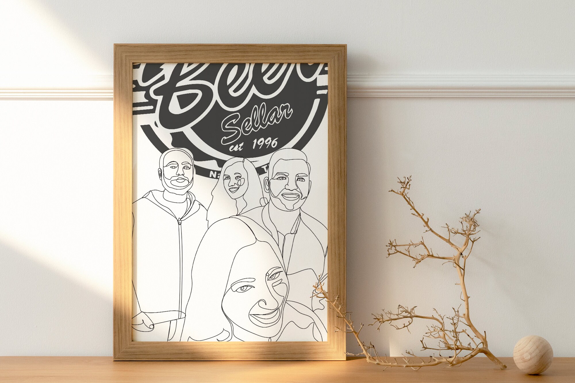 CUSTOM LINE PORTRAIT Line Art Illustration Personalized Line | Etsy