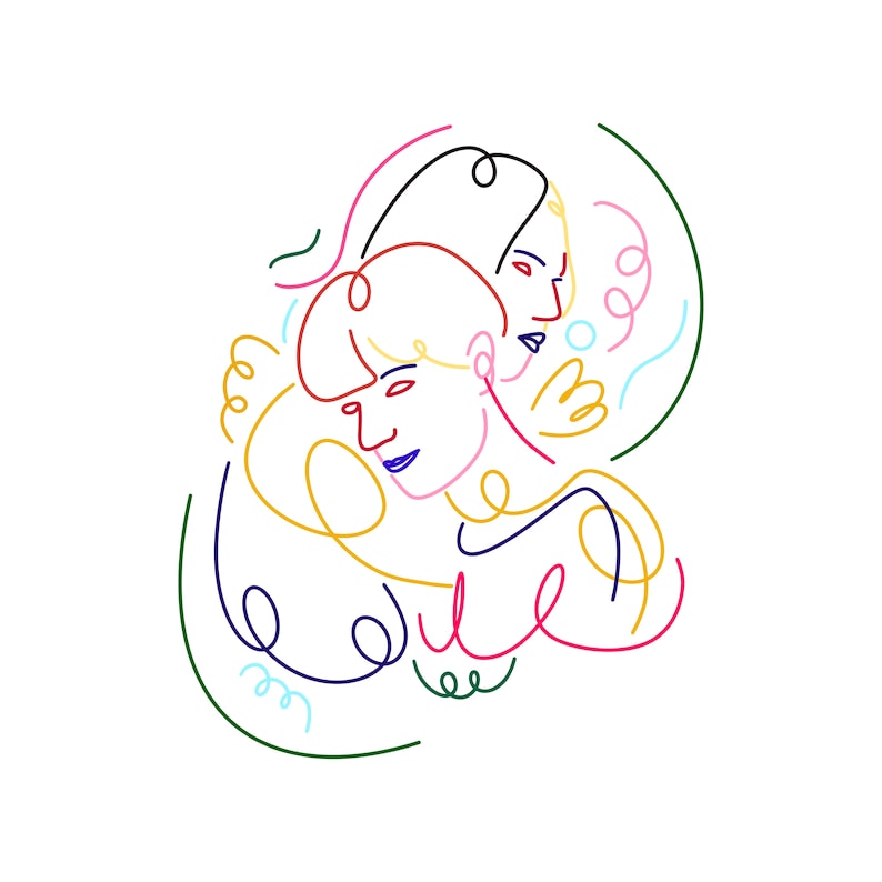 Personalized Drawing Custom One Line Drawing One Line - Etsy