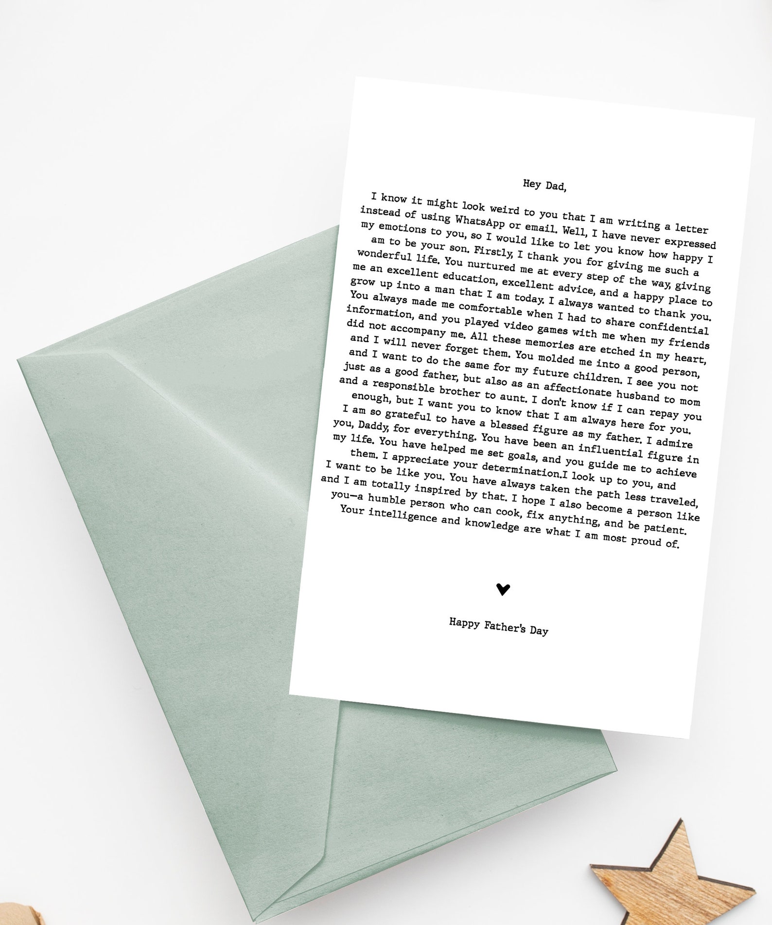 Editable Letter to Dad Print Happy Birthday Dad Gift - Etsy Canada