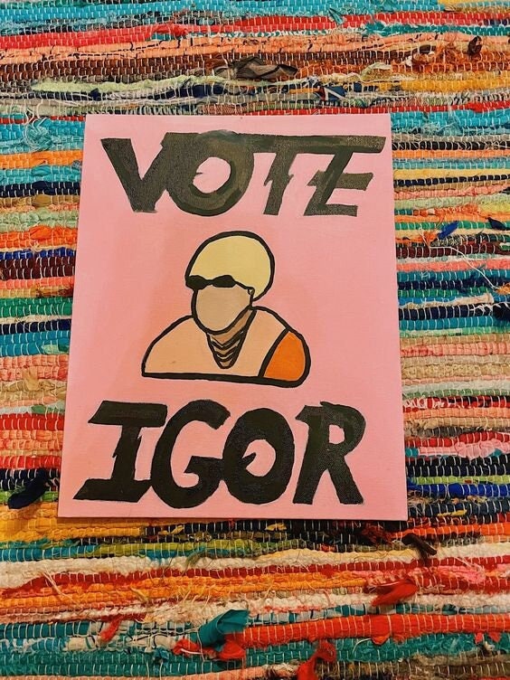 Vote IGOR Tyler, the Creator Acrylic Painting - Etsy