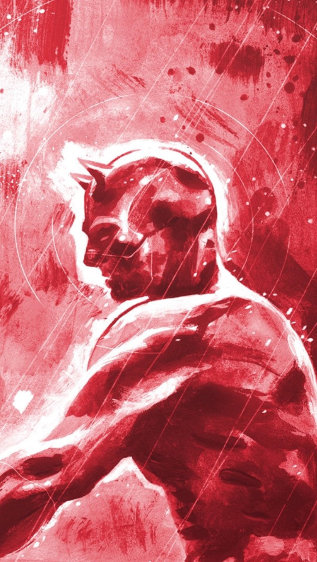 FINE ART « Daredevil at Rainy Night/red Version » Limited Edition ...
