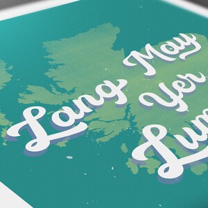 Lang May Yer Lum Reek Colourful Print Scottish Typography - Etsy UK
