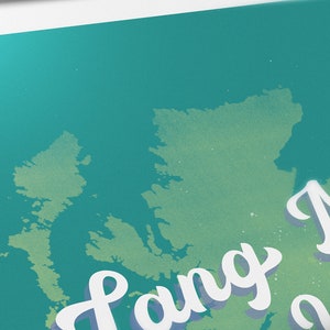 Lang May Yer Lum Reek Colourful Print Scottish Typography - Etsy UK