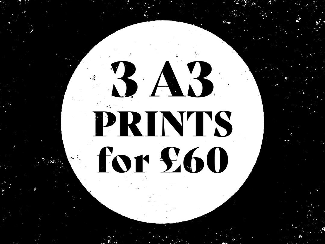 POSTER BUNDLE - 3 A3 Prints Bundle - Wall Art Print Set - Set of 3 ...