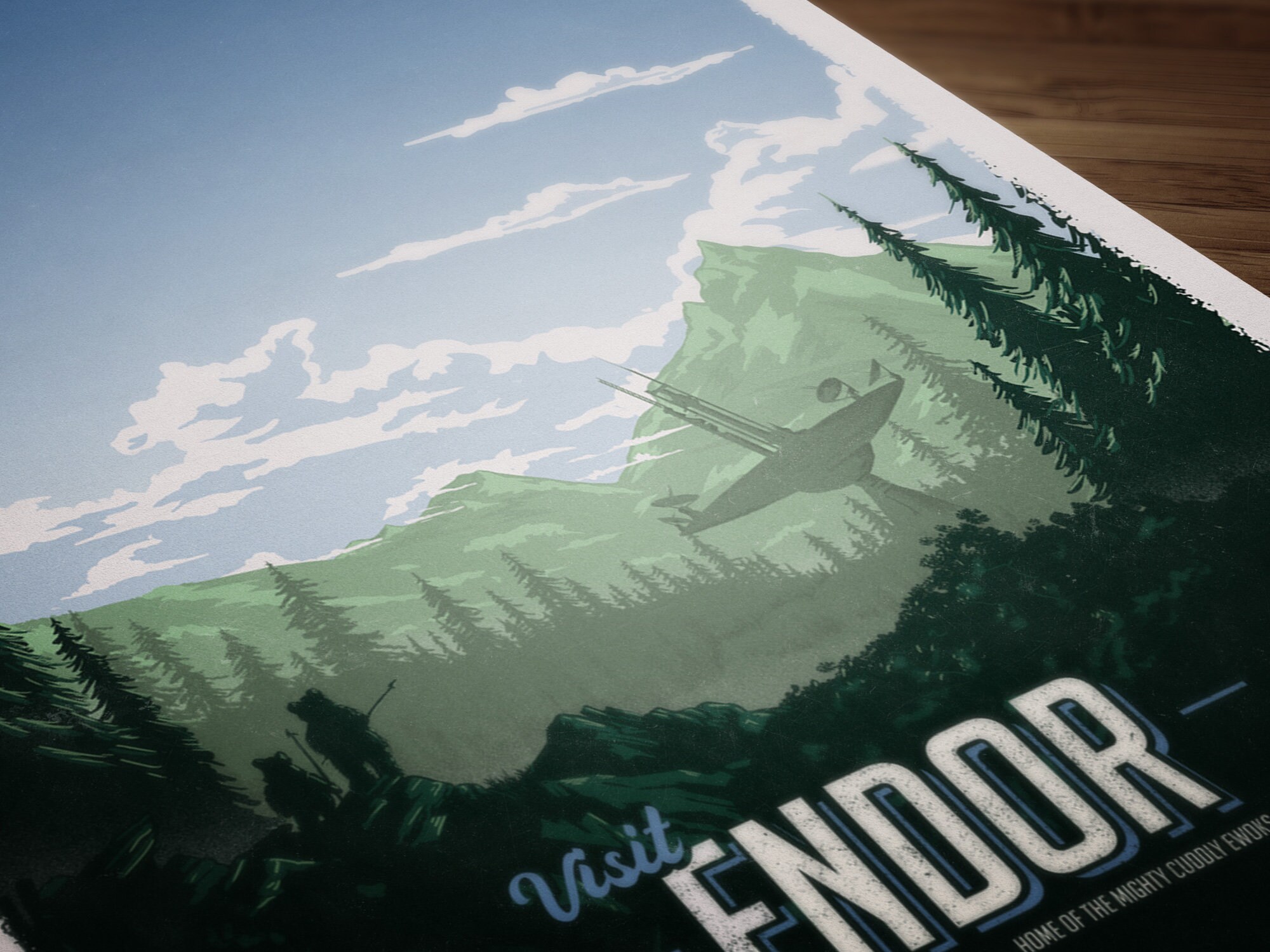 Endor Travel Poster Vintage Travel Poster Art Star Wars | Etsy