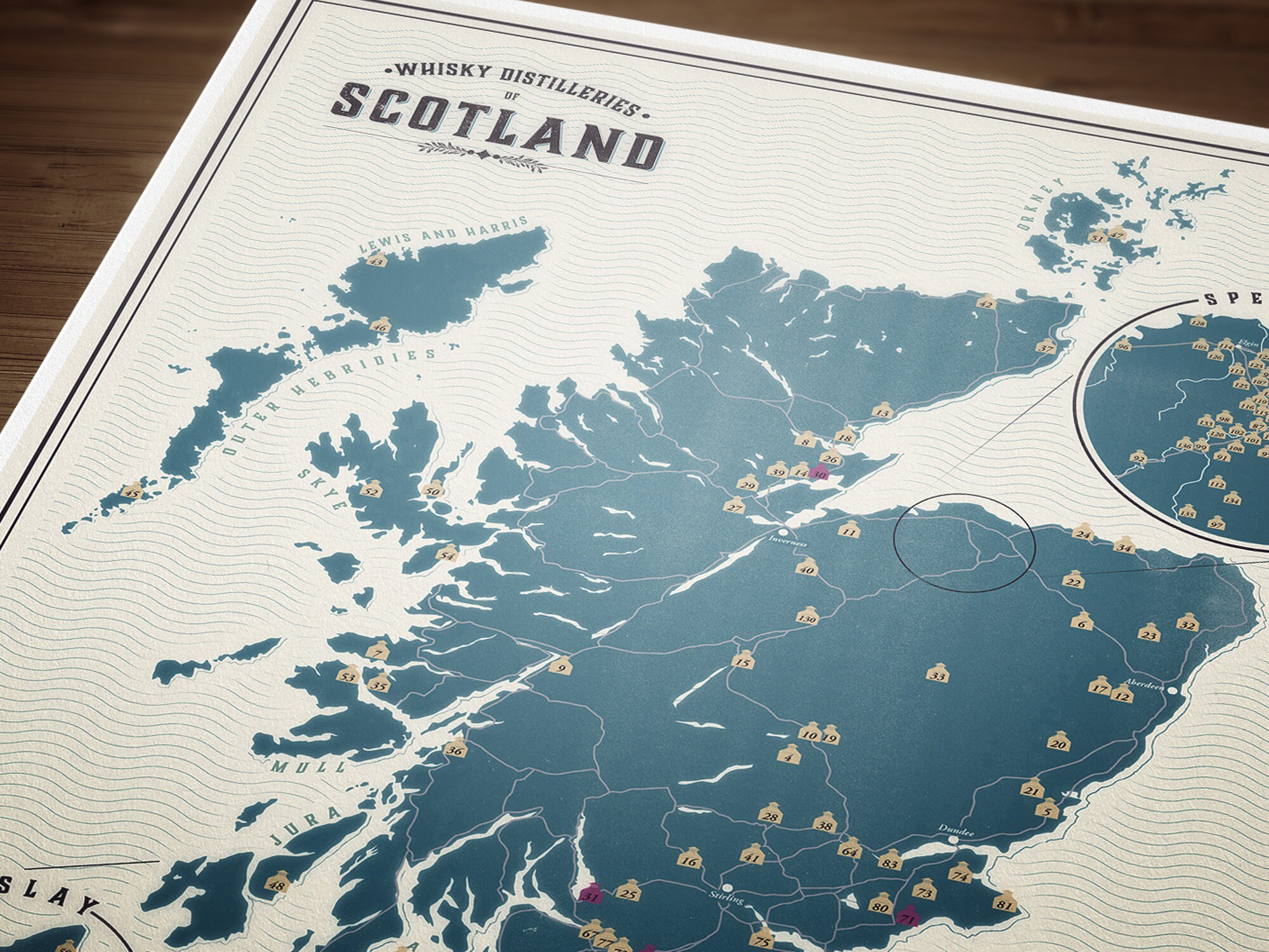 Whisky Map of Scotland – Distilleries Map Poster, Scottish Scotch ...
