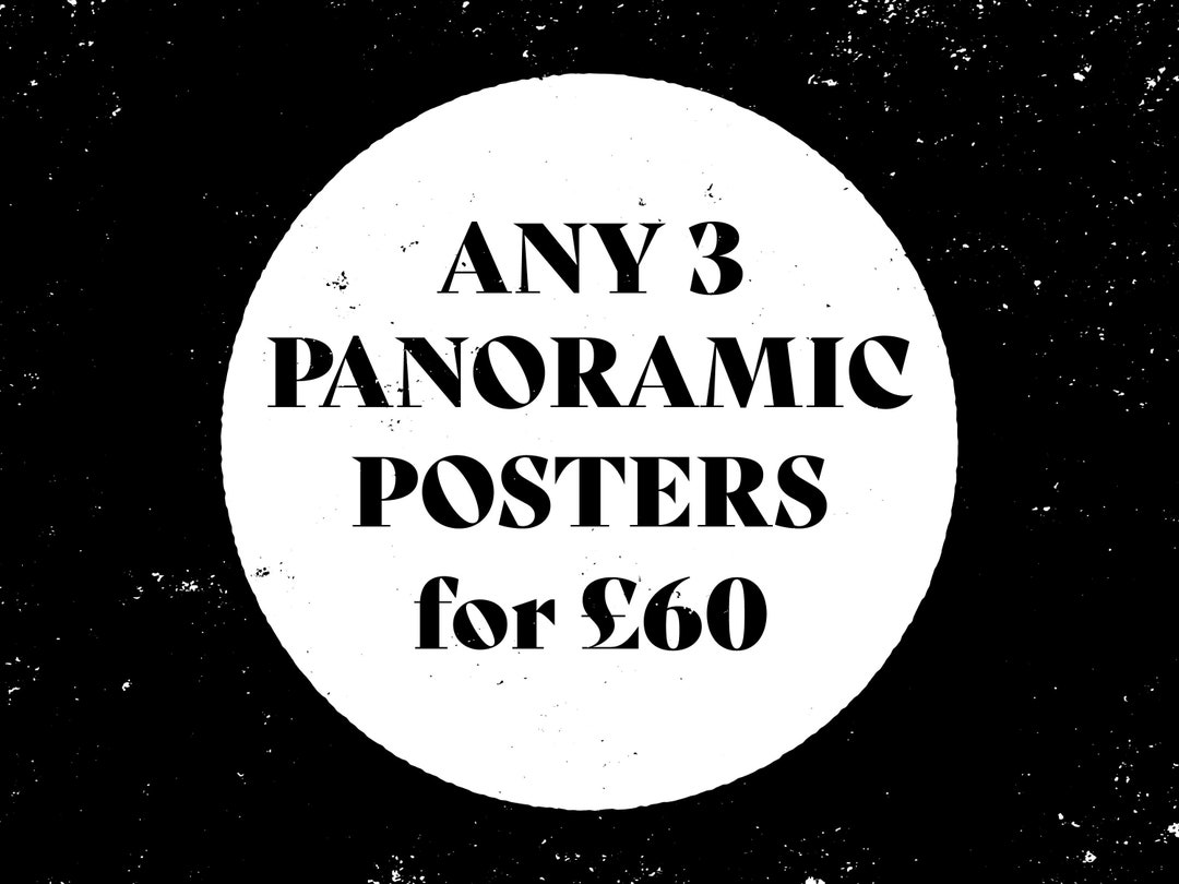 POSTER BUNDLE - 3 Panoramic Posters - Wall Art Print Set - Set of 3 ...