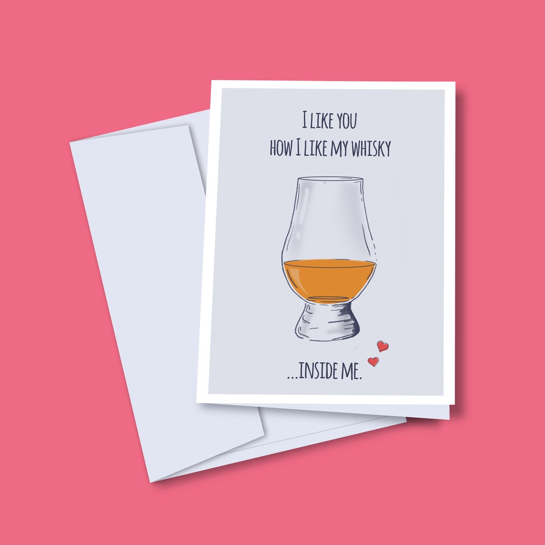 Whisky Valentine's Card - Whisky Birthday Card - Romantic Whisky Card ...