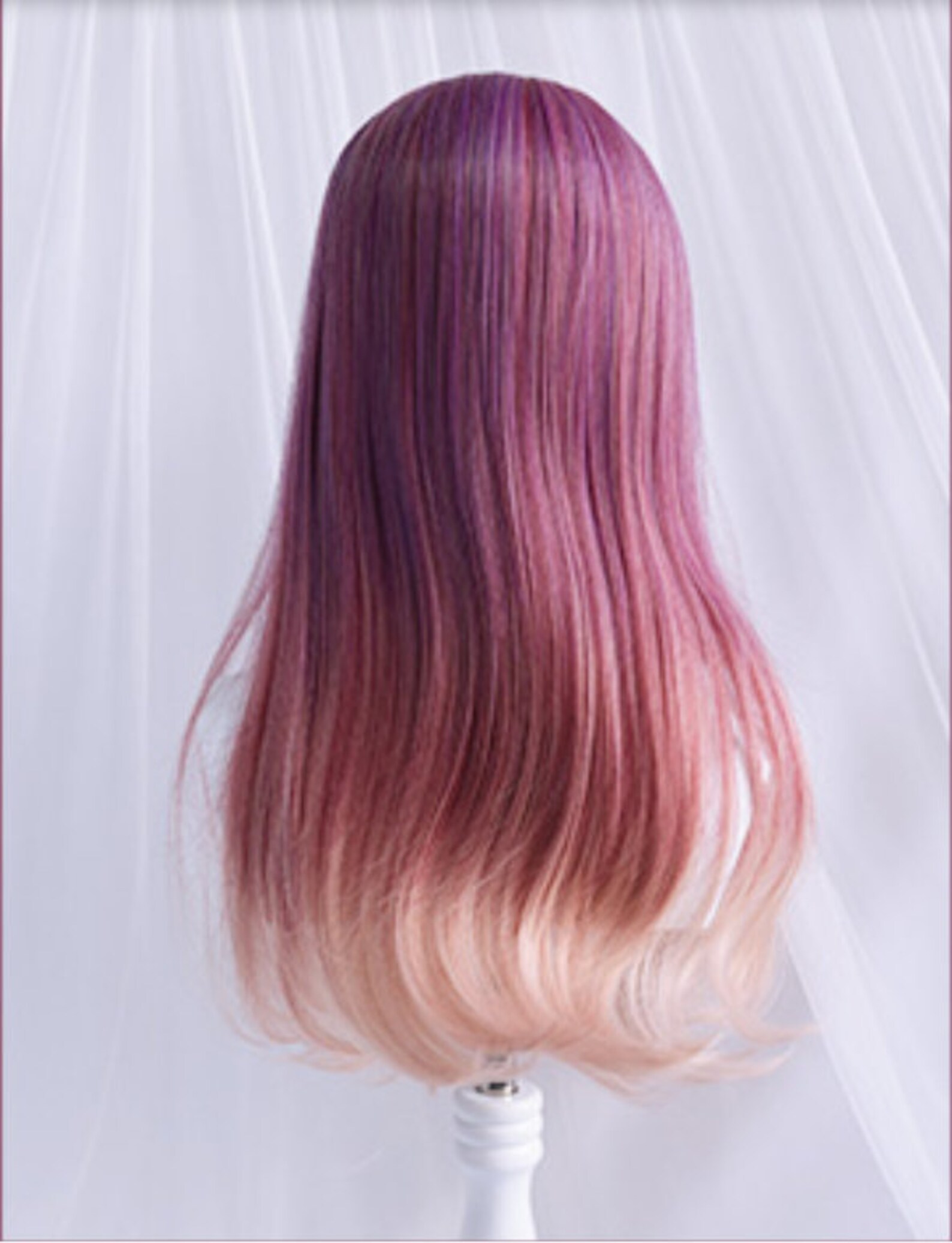 Women's Purple Pink Wig Long Stright Hair Wigs for Girl | Etsy
