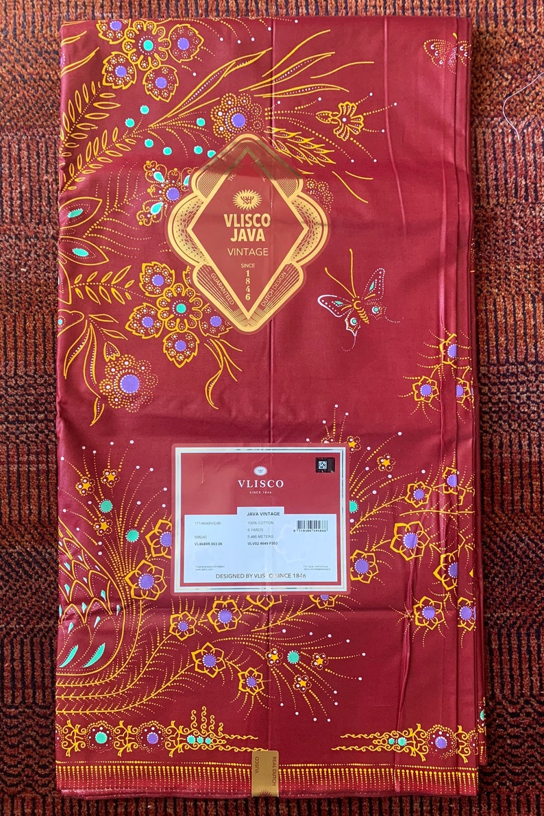 6 Yards, Java Print - Vlisco Fabric - Etsy