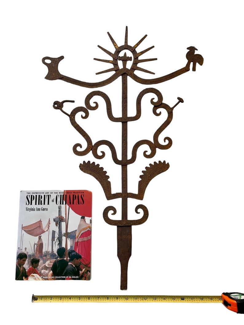 Oaxaca Wrought Iron Roof Cross Spanish Colonial Blacksmith's House Rare ...