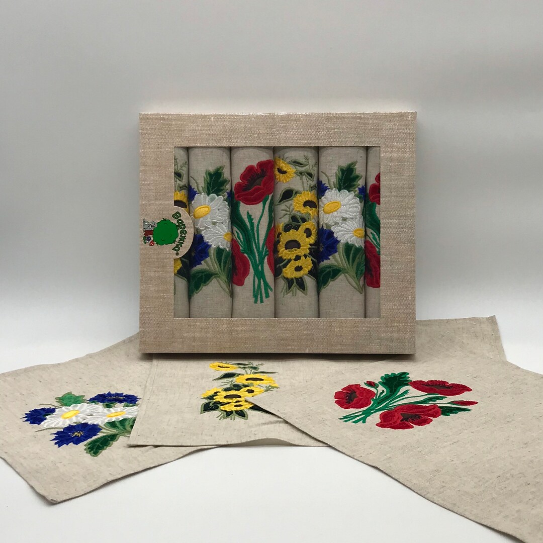 Gift Ukrainian Napkins . Linen Fabric . - Etsy
