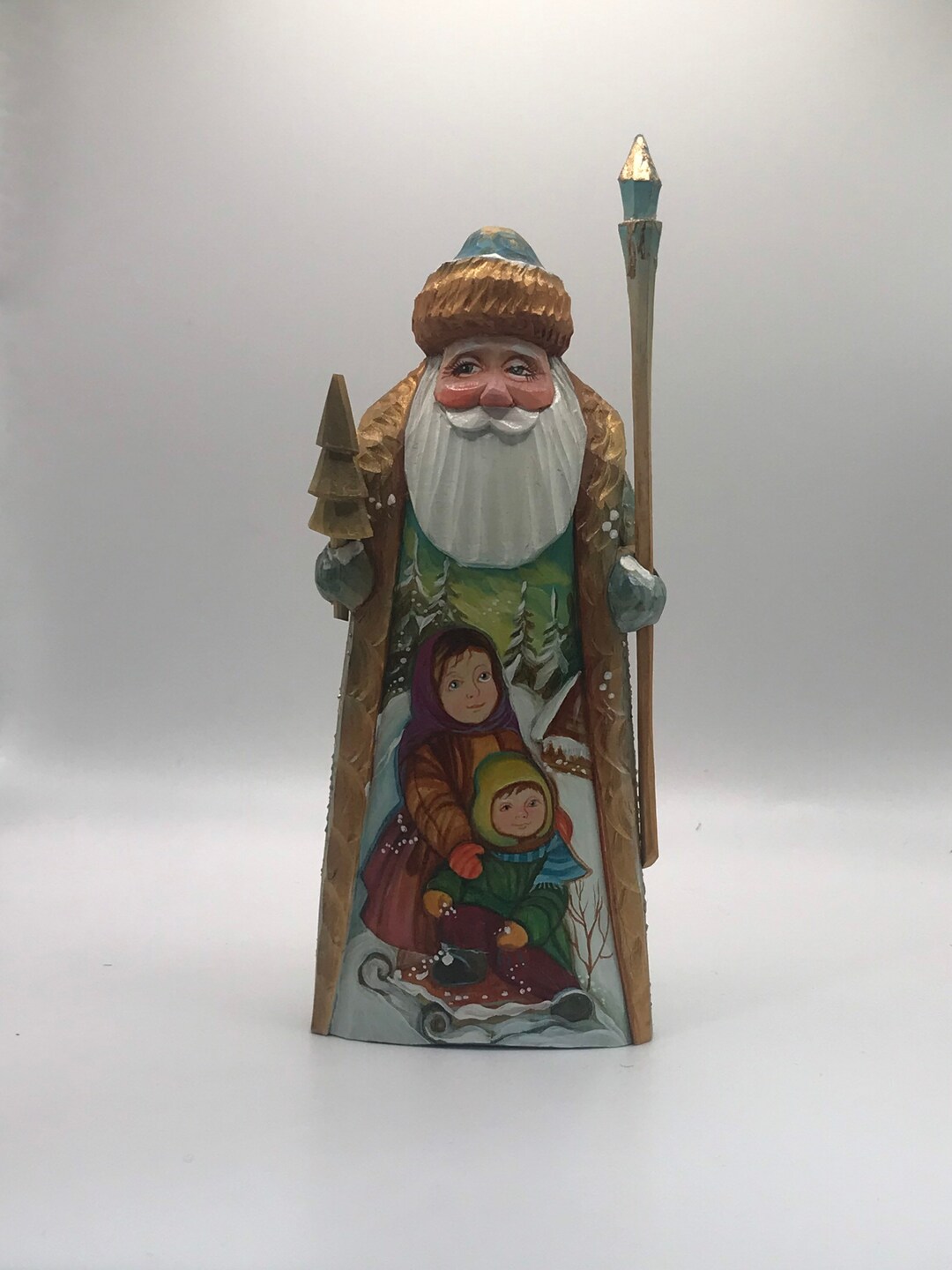 Hand-carved Wooden Santa Claus | Ukrainian Christmas Figurine | Hand ...