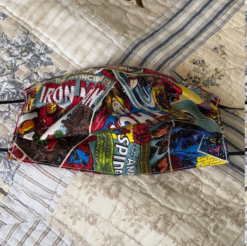 Marvel Comic Strip Face Mask Face Cover With Adjustable | Etsy