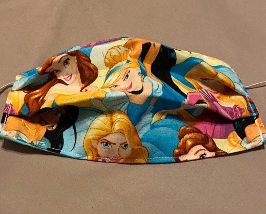 Disney Princesses Face Cover With Adjustable Elastic Ear Loop - Etsy