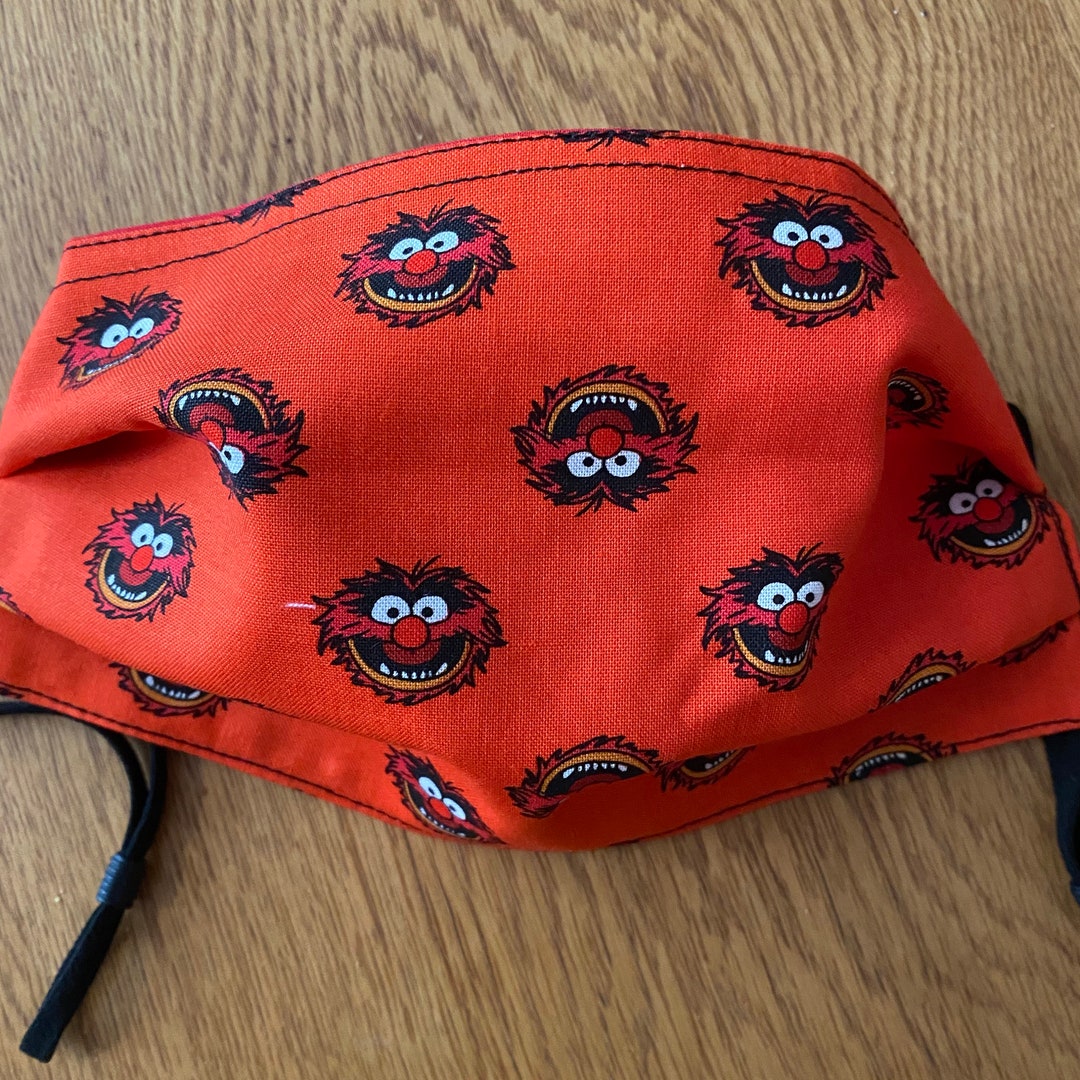Animal From Muppets Face Cover With Adjustable Elastic Ear Loop - Etsy
