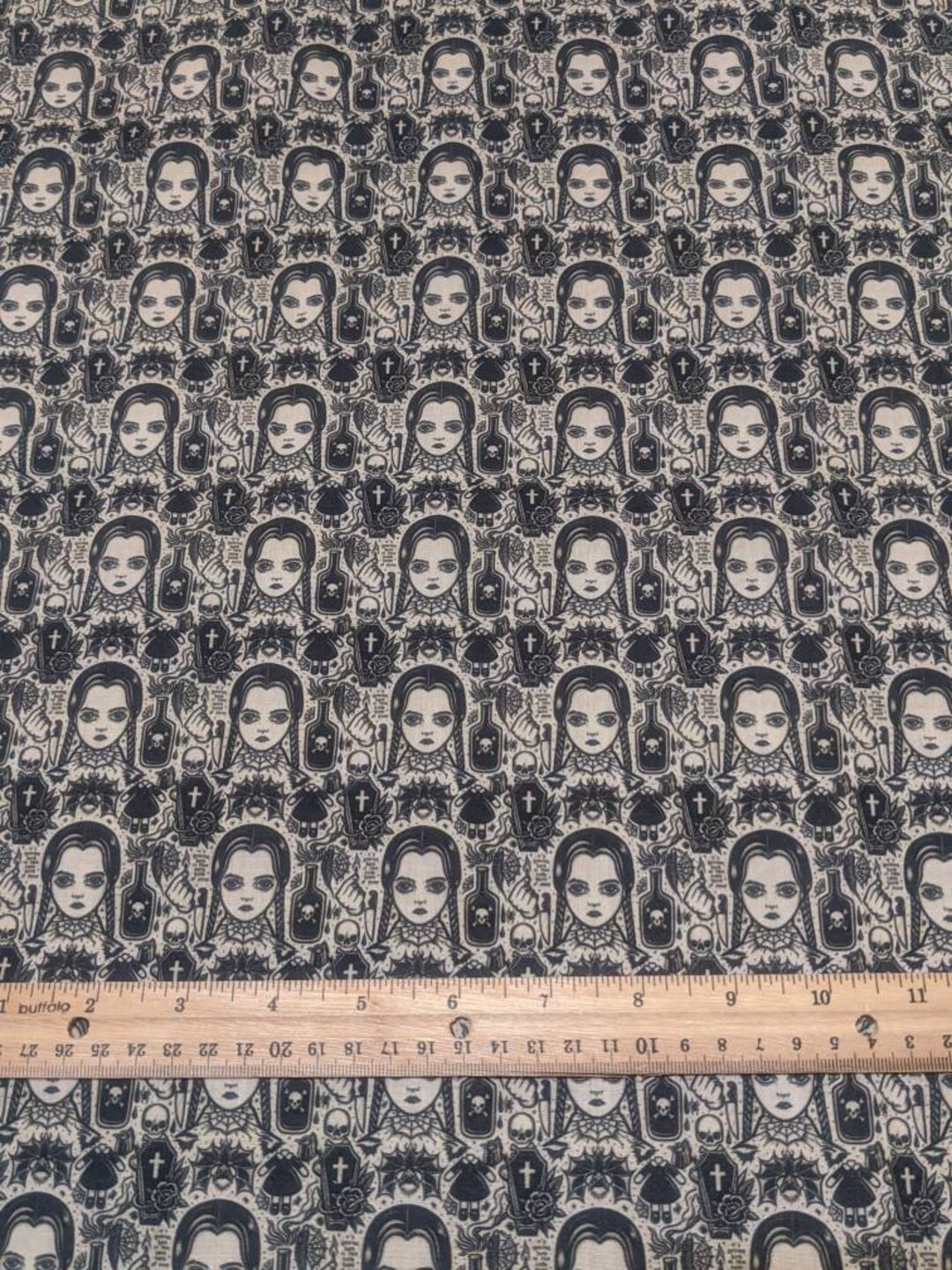 1069 Wednesday Addams Poison- tumbler Fabric 9inx10in - Etsy