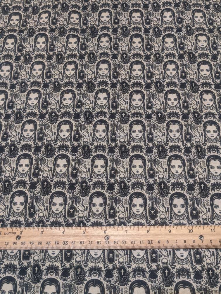 1069 Wednesday Addams Poison- tumbler Fabric 9inx10in - Etsy