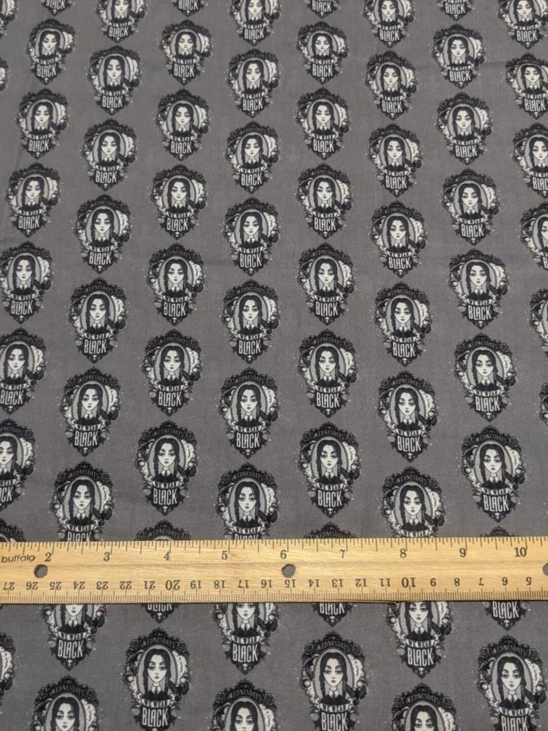 1072 Wednesday Addams - We Wear Black tumbler Fabric 9inx10in - Etsy