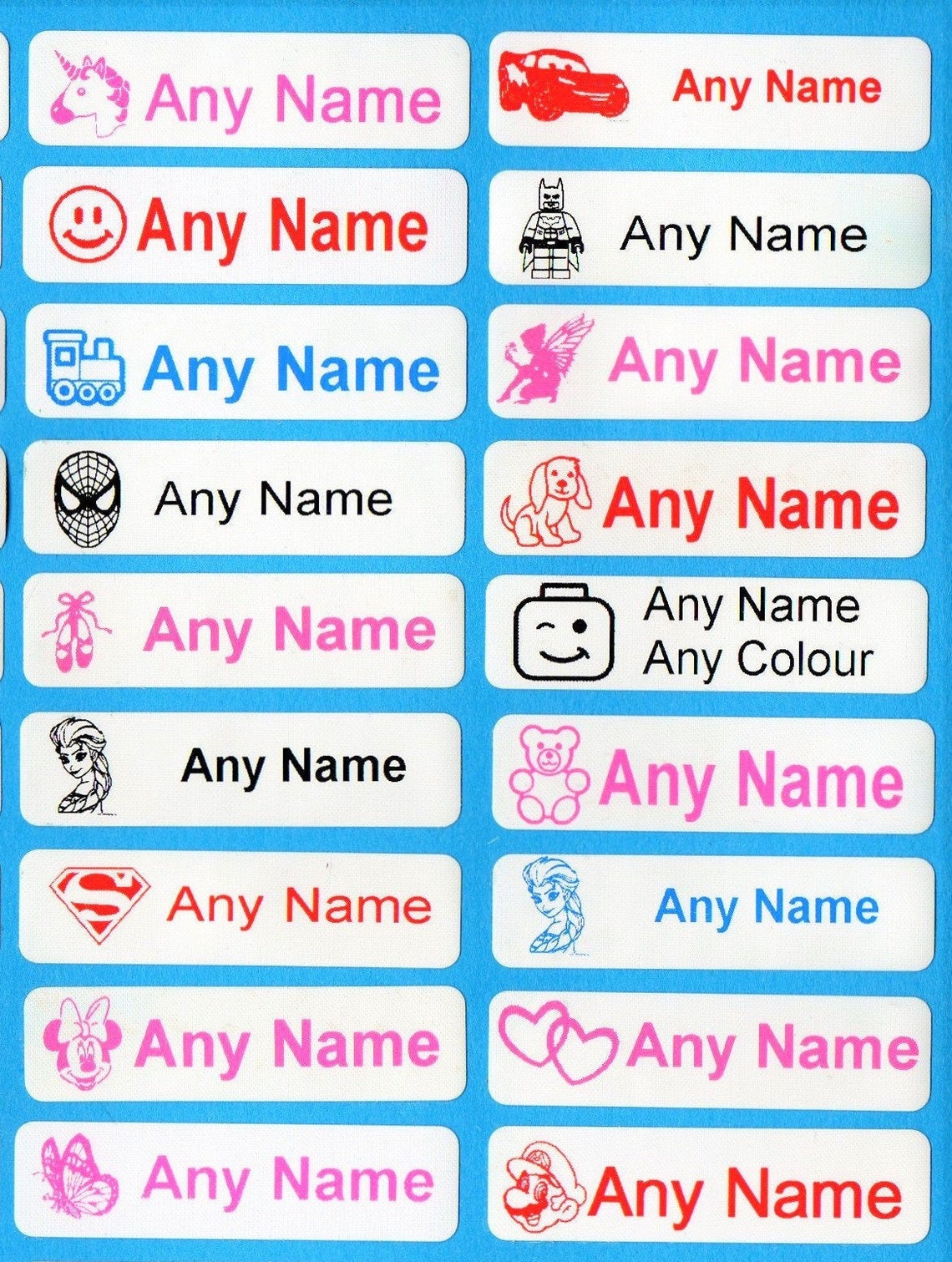 Iron On Name Labels For School Clothes And Nursing Homes With Etsy