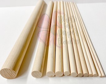 Wooden Round Rods - Etsy