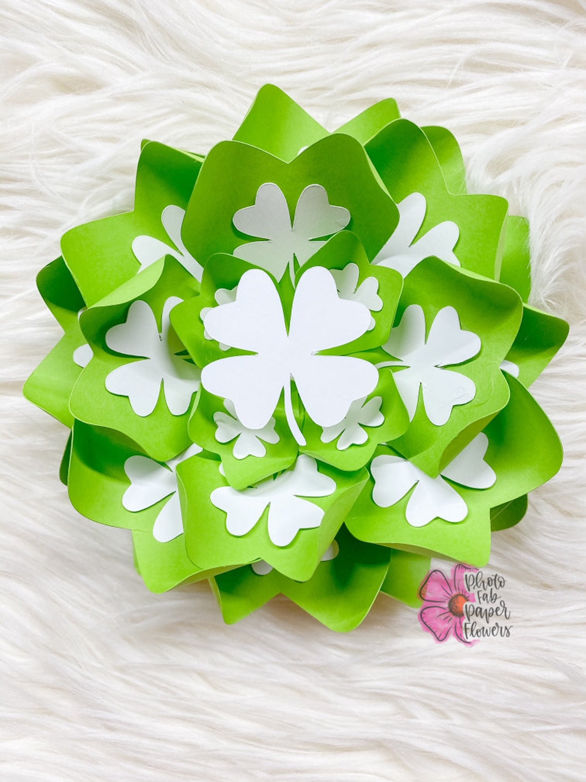 Clover Mini Paper Flower Digital File | PNG/SVG/PDF | Paper Flower ...