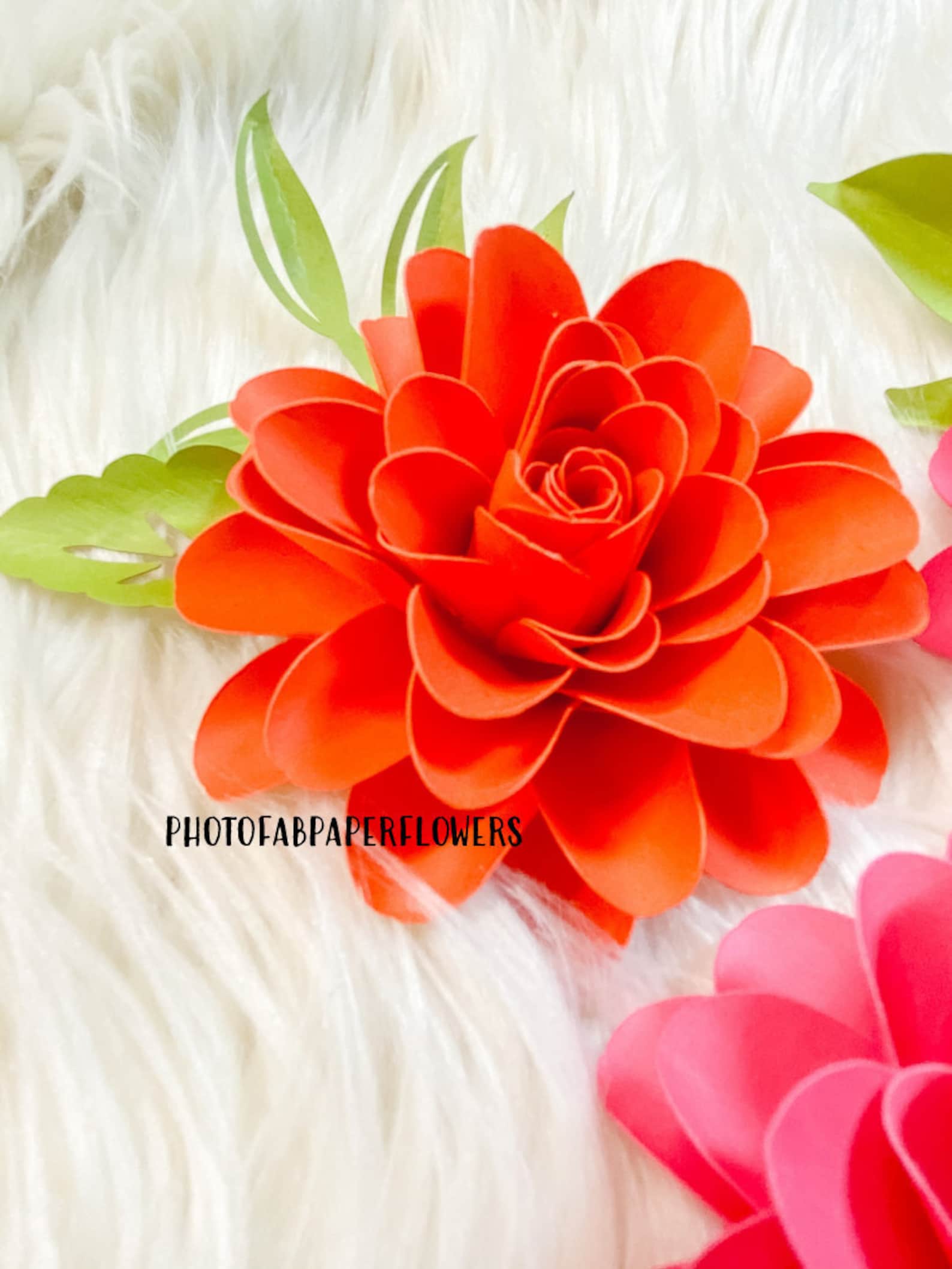 Template 1 Mini Paper Flower Digital File | PDF/PNG/SVG | Paper Flower ...