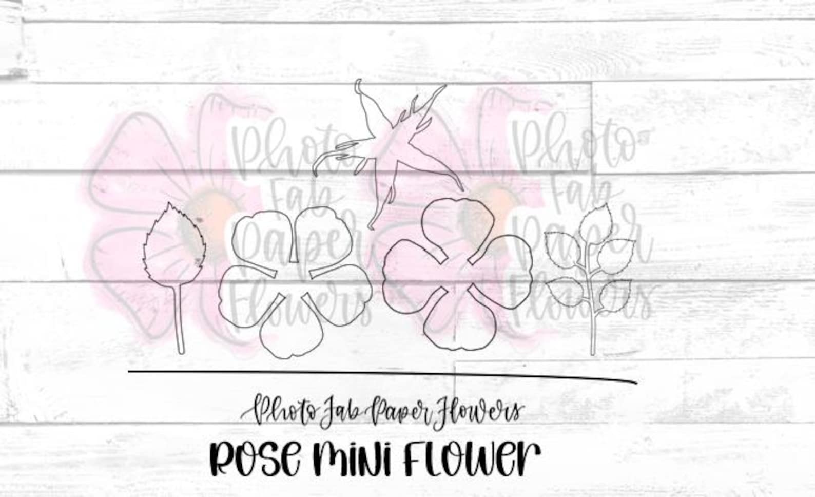 Rose Mini Flower Digital File | PNG | SVG | Paper Flower Tutorial ...