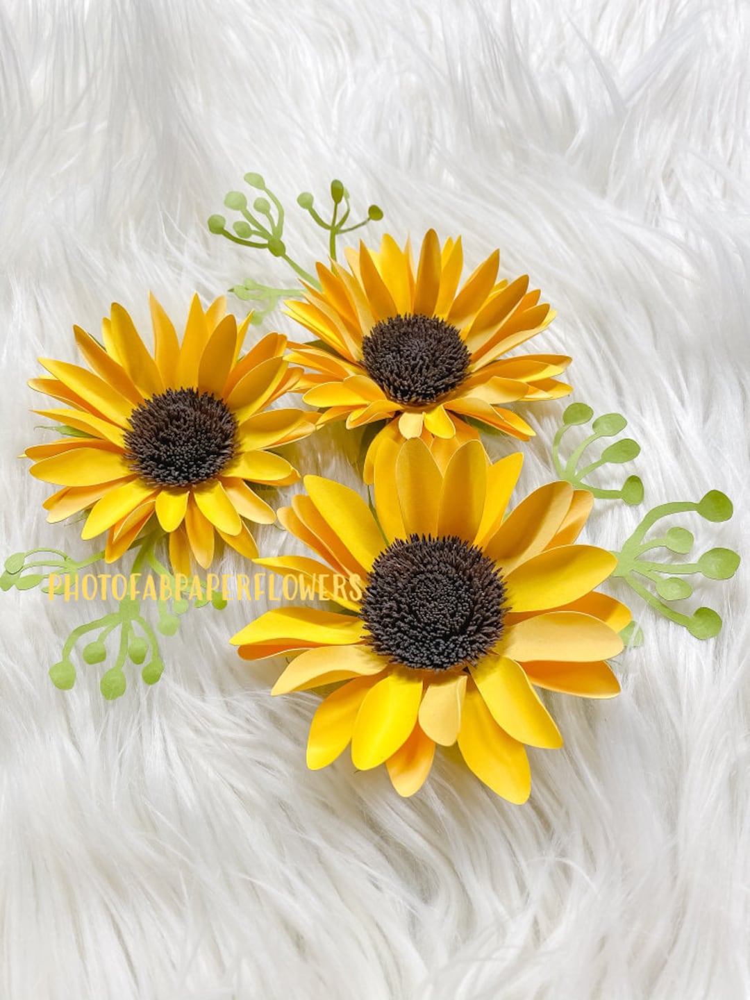 Sunflower 2020 Mini Paper Flower Bundle Digital File | PNG | SVG | PDF ...