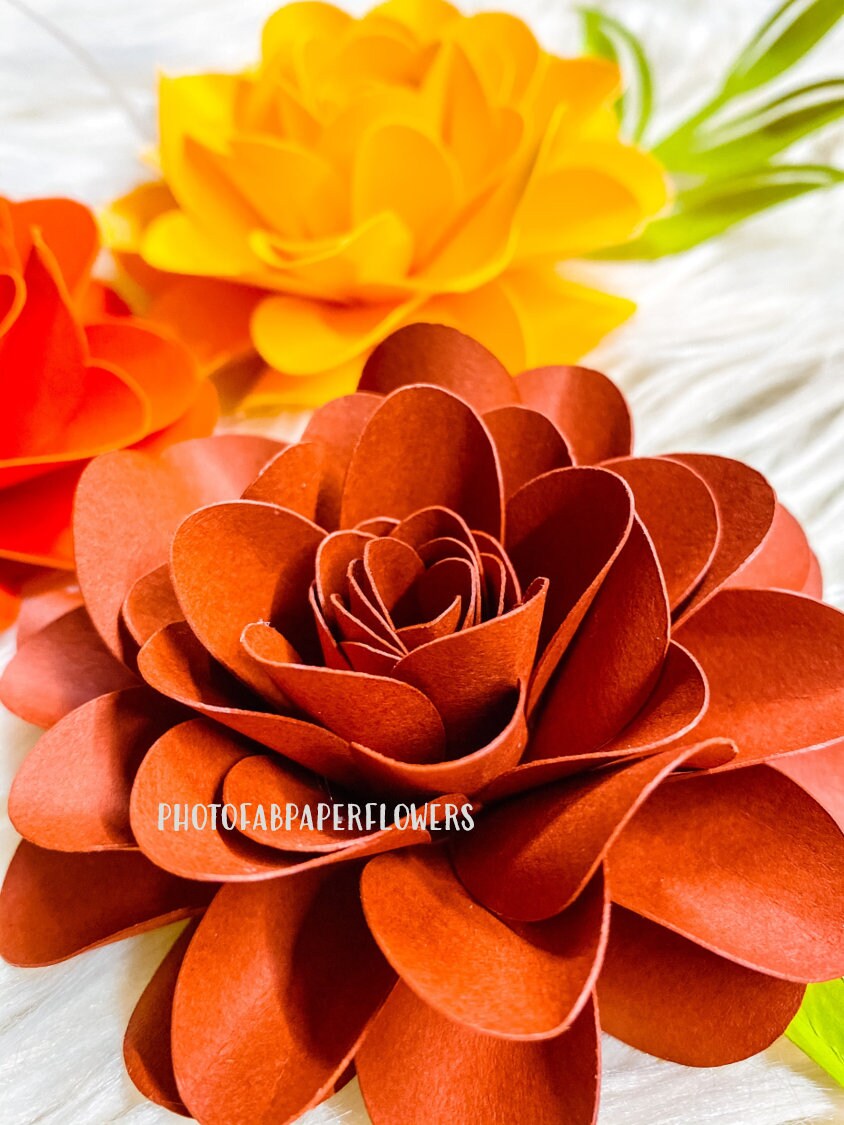 Template 3 Mini Paper Flower Digital File | PNG SVG Pdf DXF | Paper ...