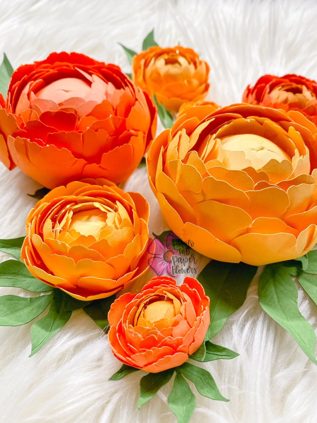Peony Mini Paper Flower Digital File | PNG | SVG | PDF |dxf | Paper ...