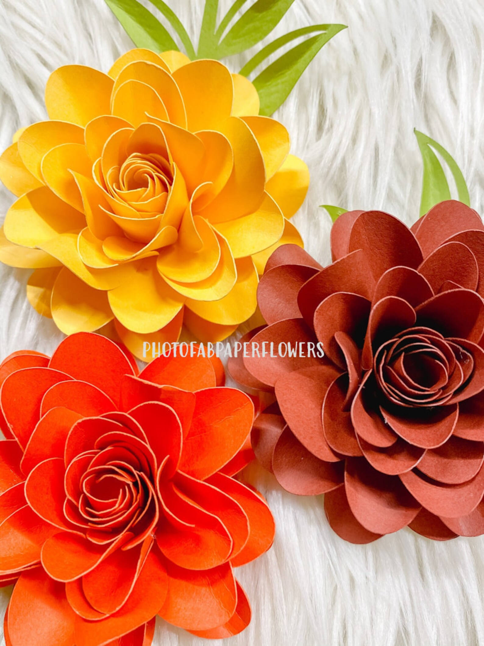 Template 3 Mini Paper Flower Digital File | PNG SVG Pdf DXF | Paper ...