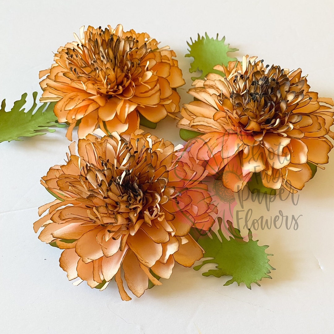 Template 12 Mini Paper Flower Digital File | PNG | SVG | Paper Flower ...